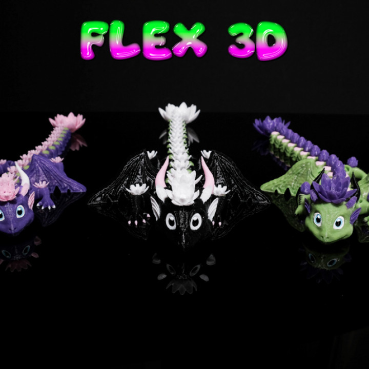 3D Printable FLEX 3D LOTUS DRAGON (2 VERSIONS - OPEN & CLOSED LOTUS) by ...