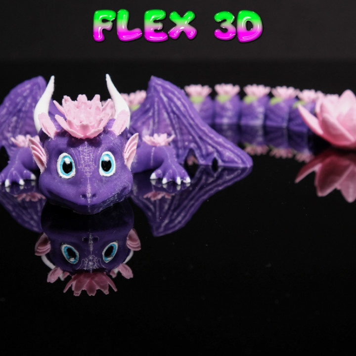 3D Printable FLEX 3D LOTUS DRAGON (2 VERSIONS - OPEN & CLOSED LOTUS) by Flex 3D