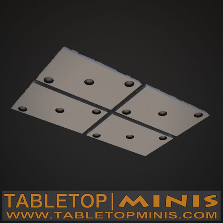 3D Printable Broken Tiles 60x100mm Rectangular Bases by TableTopMinis