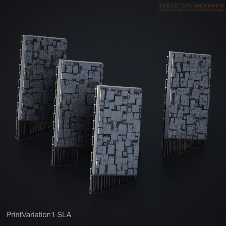 3D Printable Broken Tiles 60x100mm Rectangular Bases by TableTopMinis