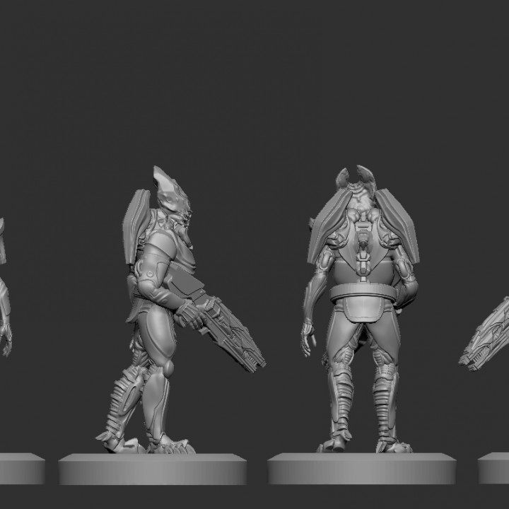 3D Printable Alien Warrior A by Luis