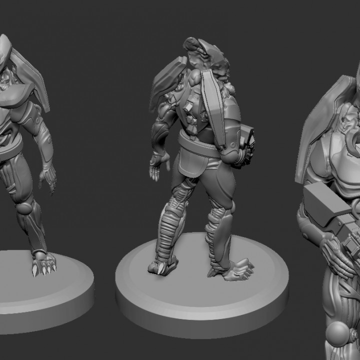 3D Printable Alien Warrior A by Ludwik