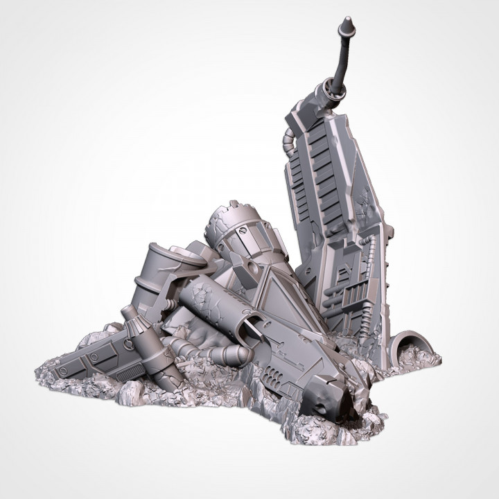 3D Printable CRASHED SPACESHIPS by Txarli Factory