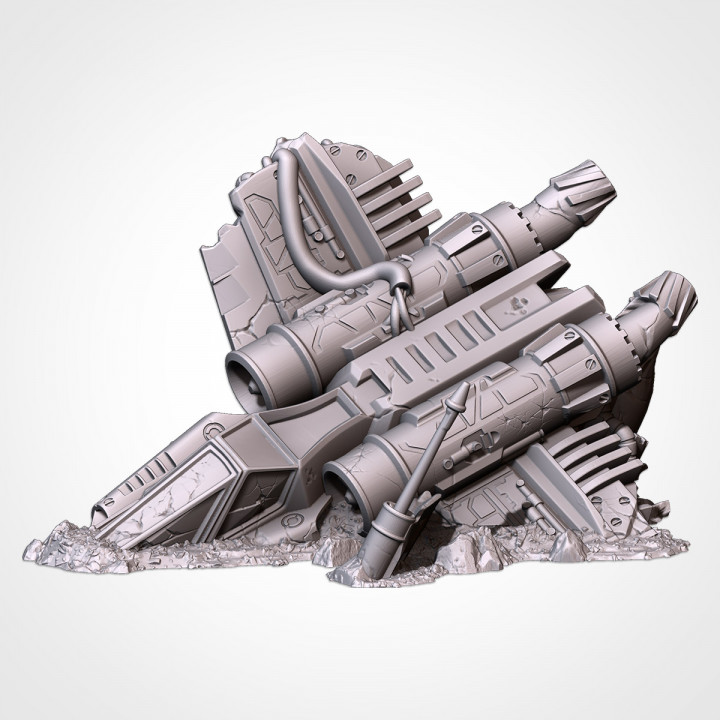 3D Printable CRASHED SPACESHIPS by Txarli Factory