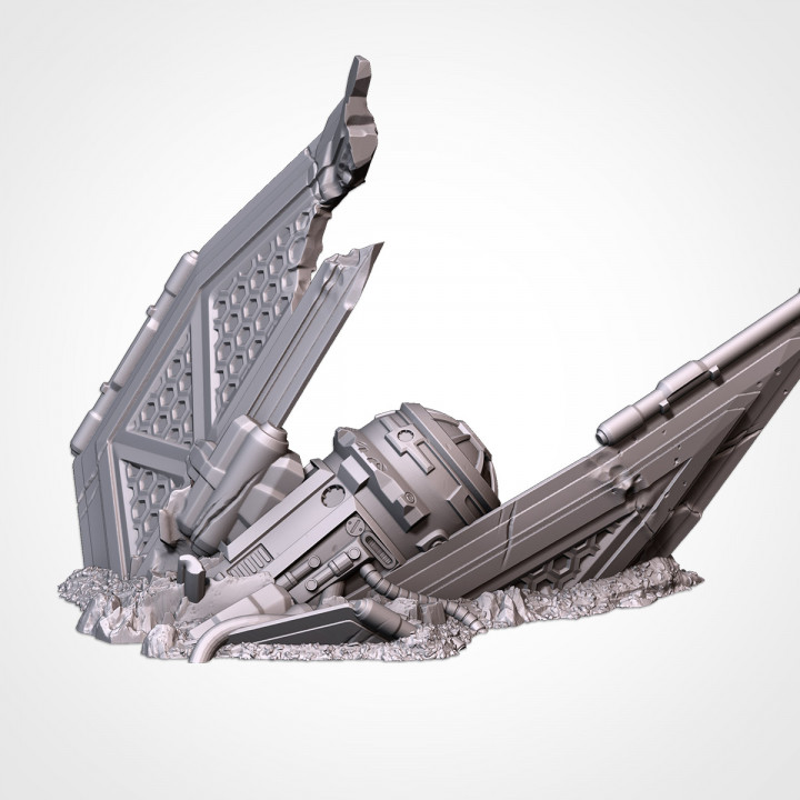 3D Printable CRASHED SPACESHIPS by Txarli Factory
