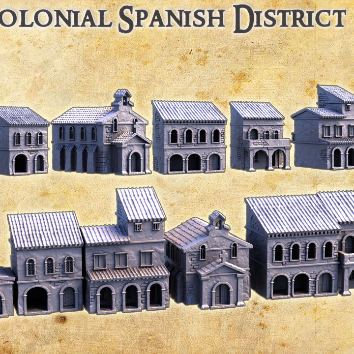3D Printable Colonial Spanish District - Tabletop Terrain - 28 MM by ...