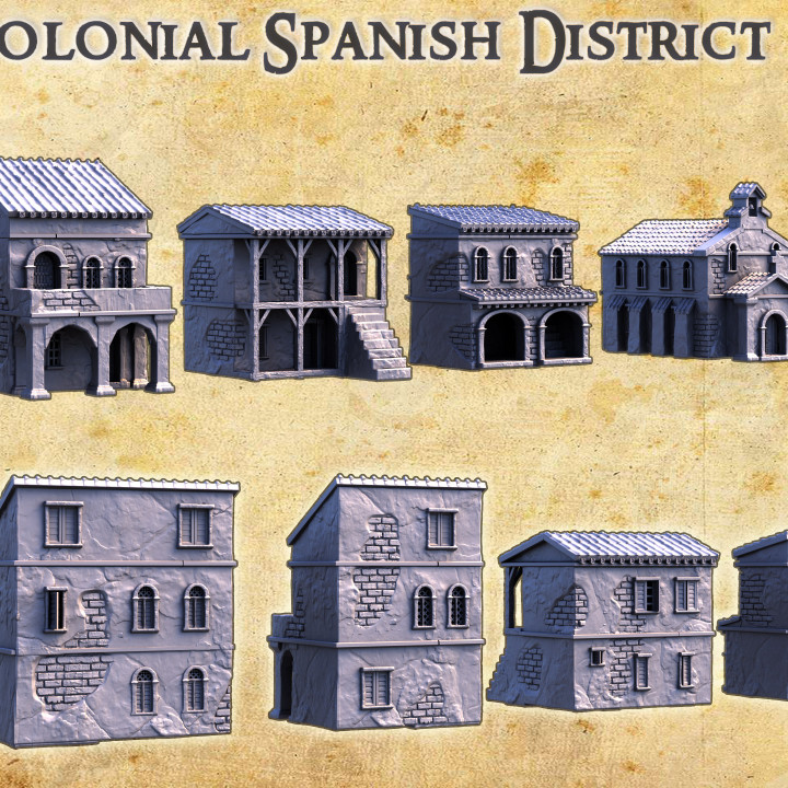 3D Printable Colonial Spanish District - Tabletop Terrain - 28 MM by ...