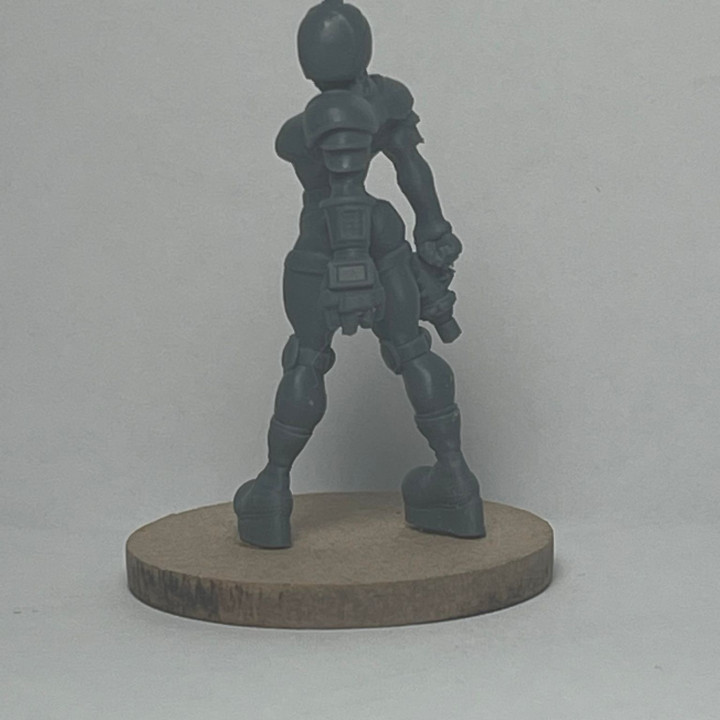 3D Printable Astro Space Girl 3 by Malevolent Minis