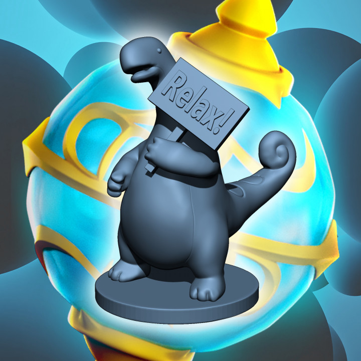 3D Printable Relaxasaurus by Studio Fantasms