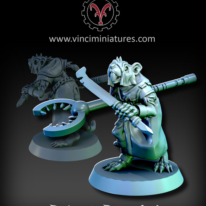 3D Printable PACKMASTER RATMEN SET 1 by vinciminiatures