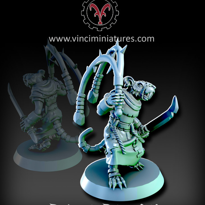 3D Printable PACKMASTER RATMEN SET 1 by vinciminiatures