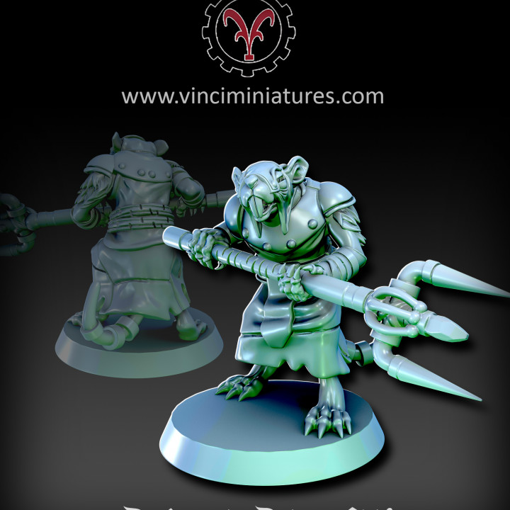 3D Printable PACKMASTER RATMEN SET 1 by vinciminiatures