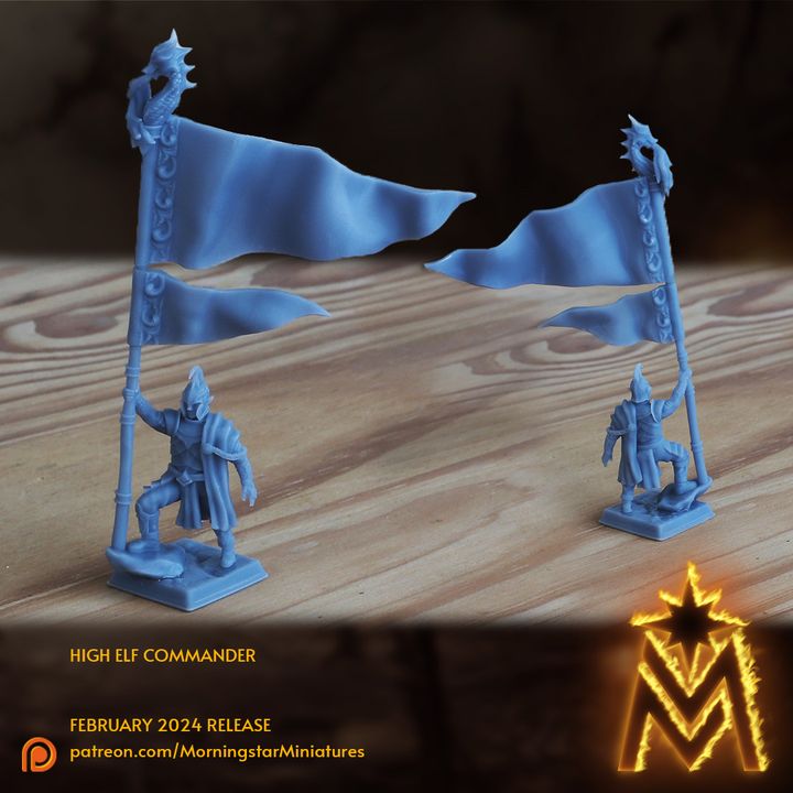3D Printable High Elf Commander| 32mm Scale Presupported by Morningstar ...