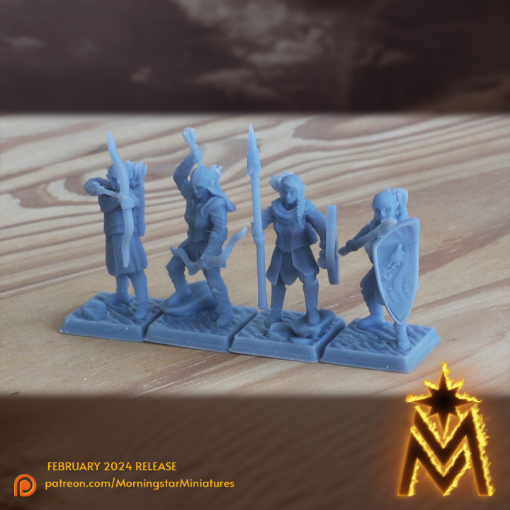 3D Printable High Elf Sea Guard Unit | 32mm Scale Presupported by ...
