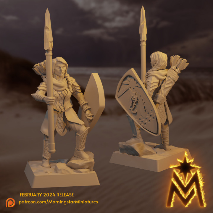 3D Printable High Elf Sea Guard Unit | 32mm Scale Presupported by ...