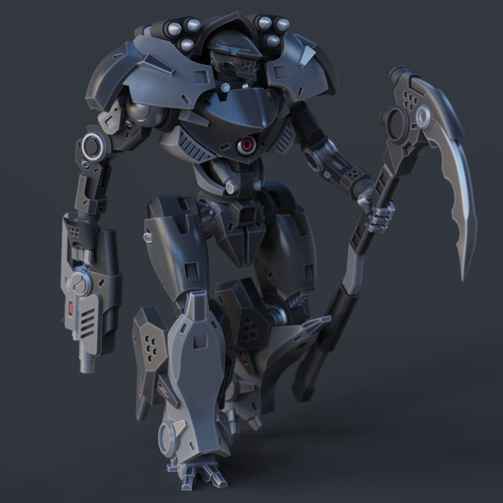 3D Printable OE-2 Reaper Mech (Posable) by Dungeons and Dreadnoughts