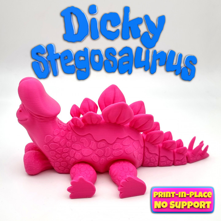 3D Printable Dicky Stegosaurus by iradj3d