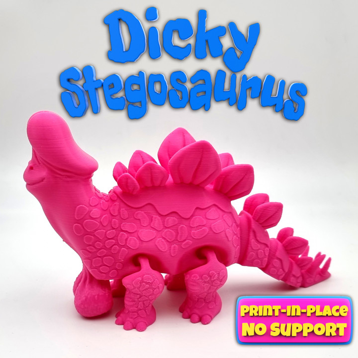3D Printable Dicky Stegosaurus by iradj3d