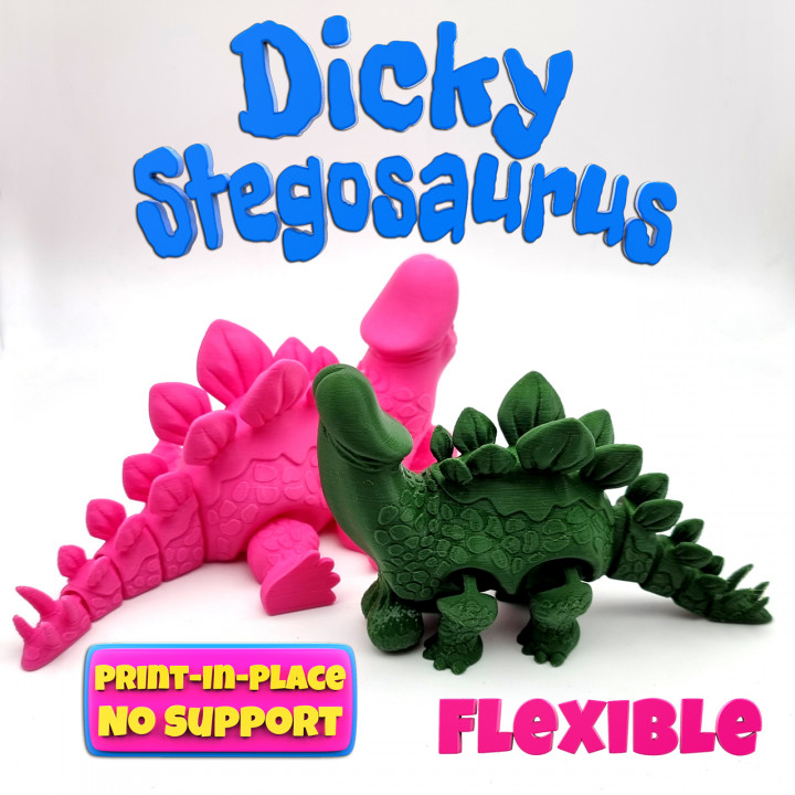 3D Printable Dicky Stegosaurus by iradj3d