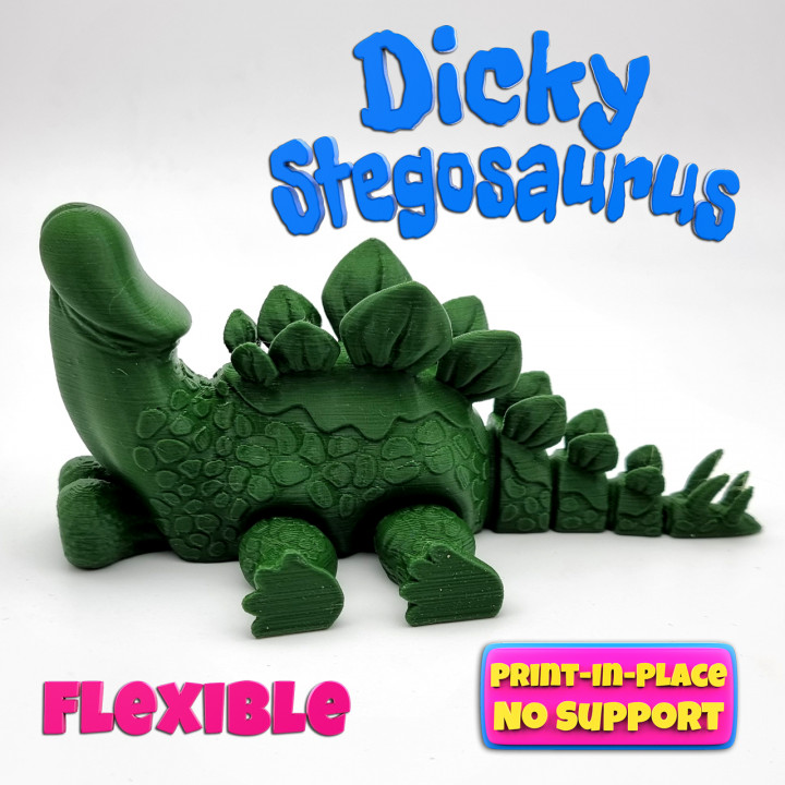 3D Printable Dicky Stegosaurus by iradj3d