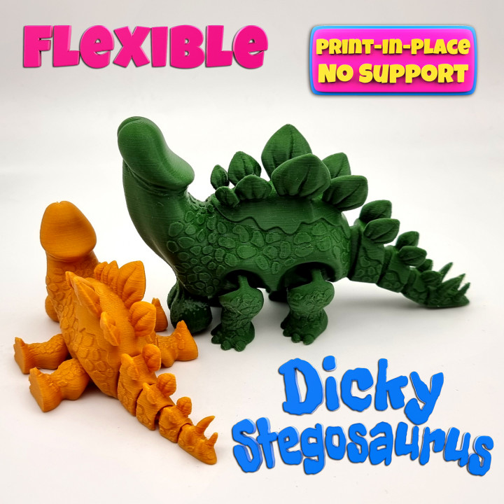 3D Printable Dicky Stegosaurus by iradj3d