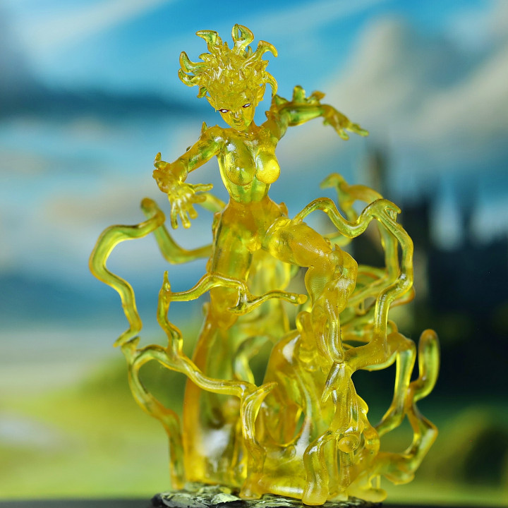 3D Printable Volta - Electric Slime Girl by Ronin Arts Workshop