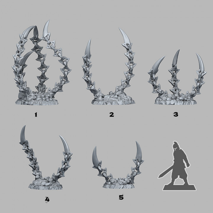 3D Printable HELL CHAIN CLAWS by Fantastic Plants And Rocks