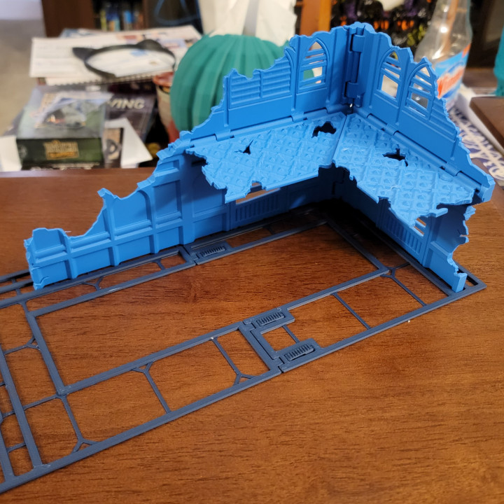 3D Print of WTC Foldable Terrain - Imperial Gothic Multilevel Ruins by ...