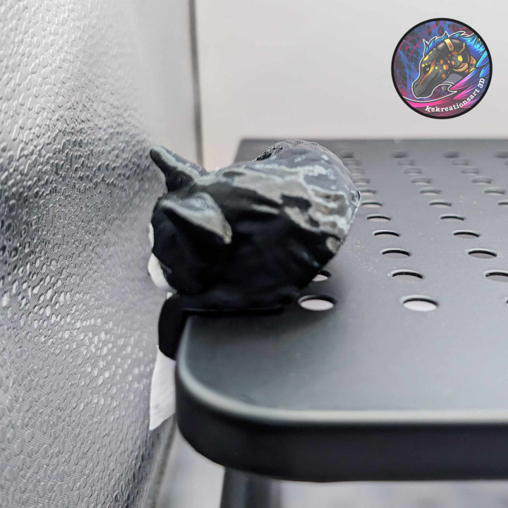 3D Printable Cat Monitor Buddy, Monitor and Shelf Decoration by Kirsten M