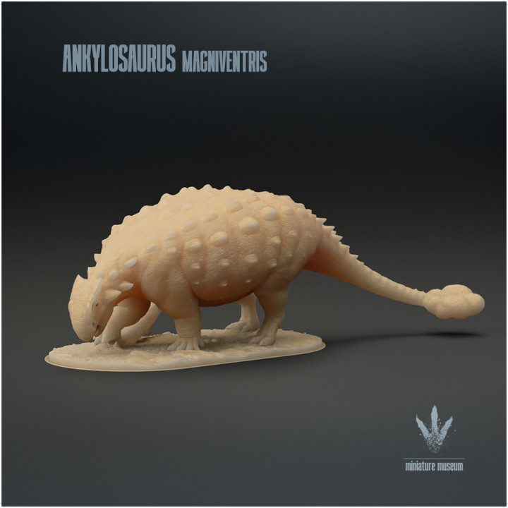 3D Printable Ankylosaurus magniventris : Feeding by Miniature Museum