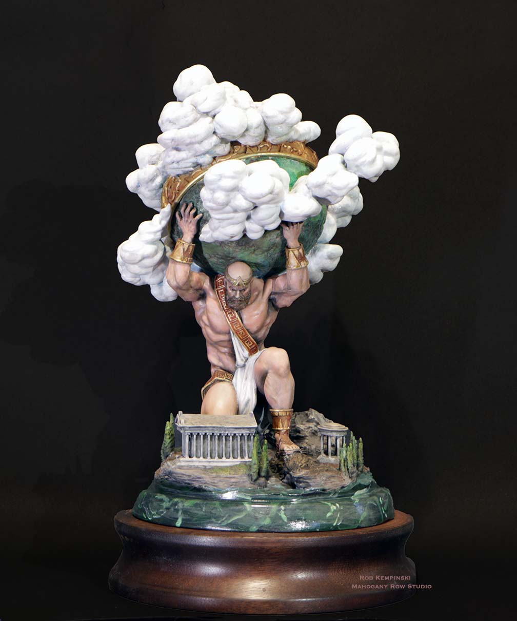 3D Printable Athlas 32mm and 75mm heroic miniature pre-supported by ...