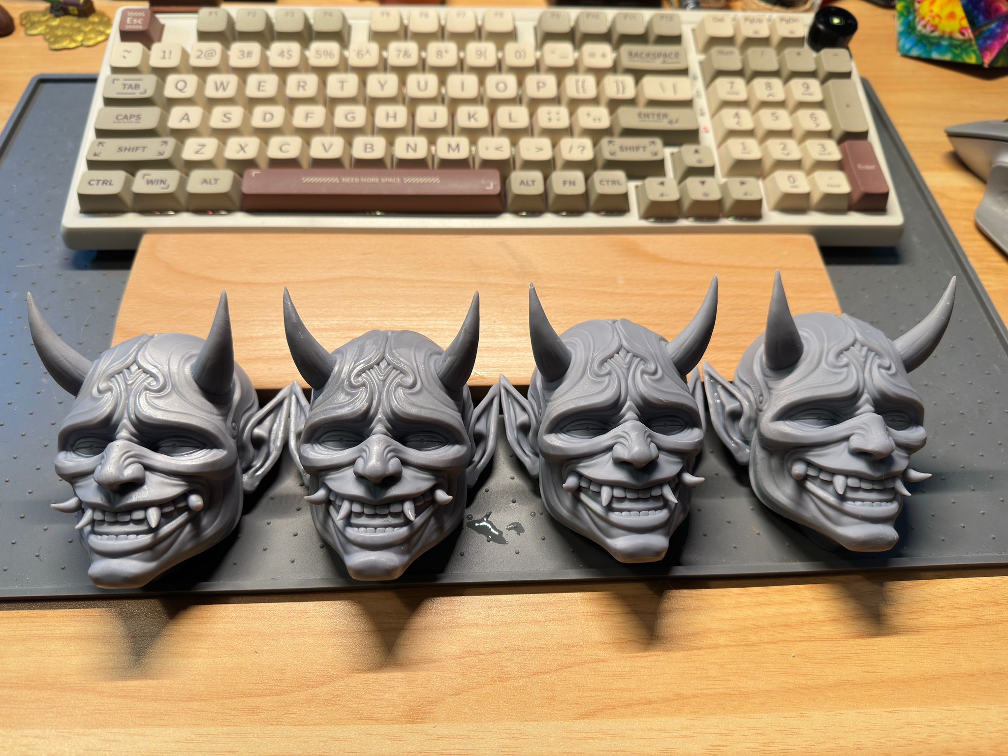 3D Printable Oni Wall Mask by PipeCox