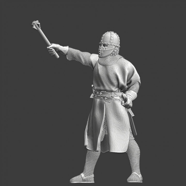 3D Printable Medieval Scandinavian Knight - With mace by Northern ...