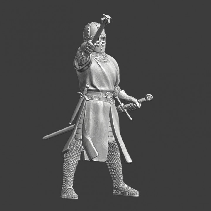 3D Printable Medieval Scandinavian Knight - With mace by Northern ...