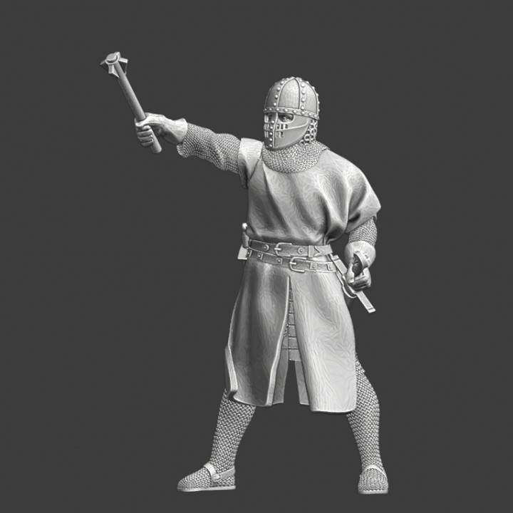 3D Printable Medieval Scandinavian Knight - With mace by Northern ...