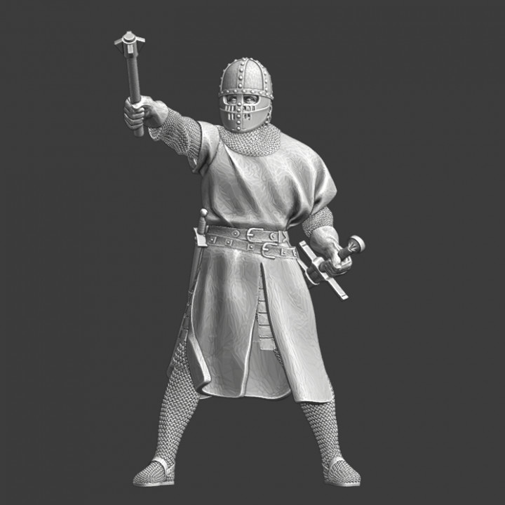3D Printable Medieval Scandinavian Knight - With mace by Northern ...
