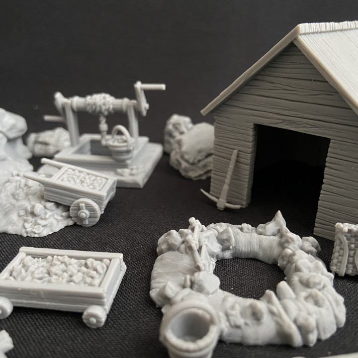 3D Printable Medieval Mine by Tiny Furniture