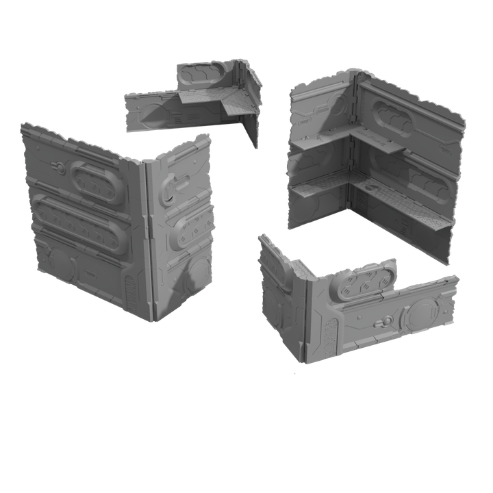 3D Printable Greater Good Terrain - WTC Foldable Ruins by Tinker Junkie