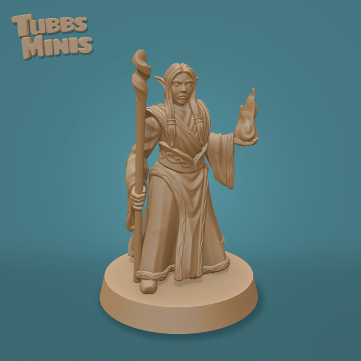 3D Printable Daleth Cinderglow - Elf Wizard - Fantasy Miniature by ...