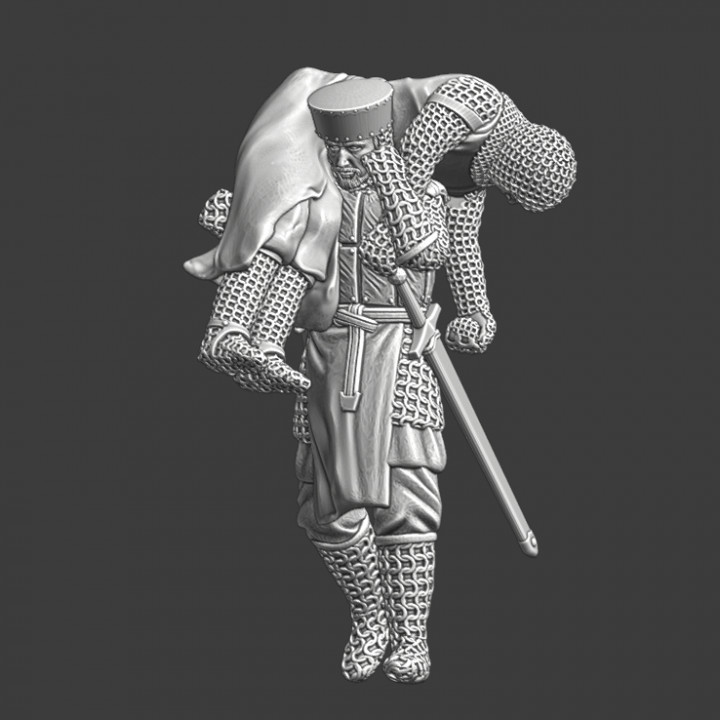 3D Printable Medieval soldier carrying wounded knight by Northern ...