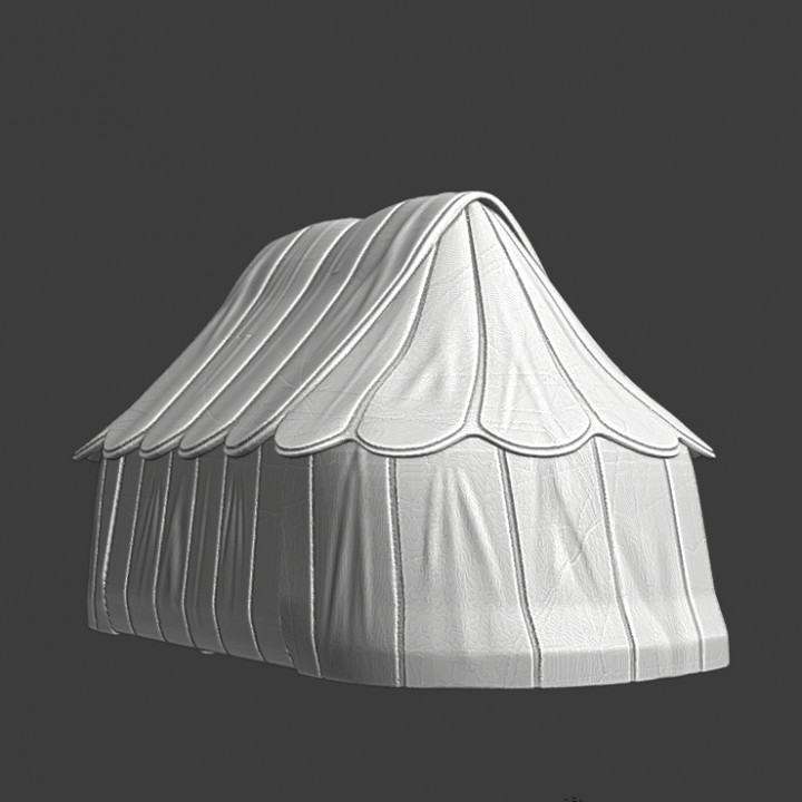 3D Printable Large Medieval Command Tent - Wargaming props by Northern ...