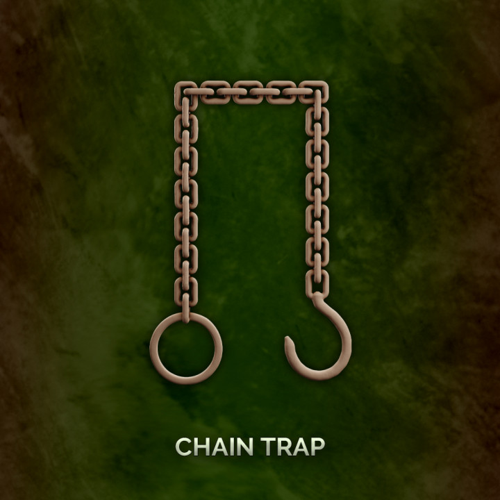 3D Printable Chain and Stake by Artificers_Mini