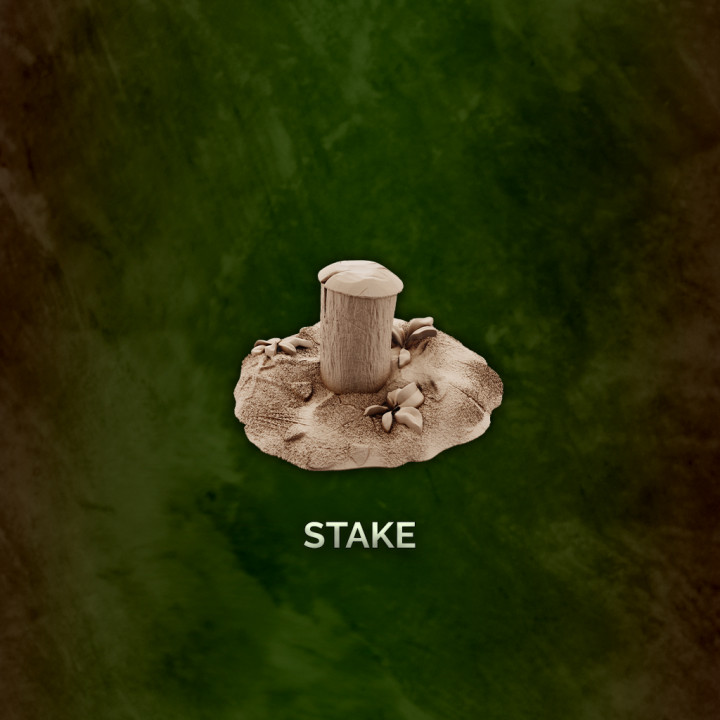 3D Printable Chain and Stake by Artificers_Mini