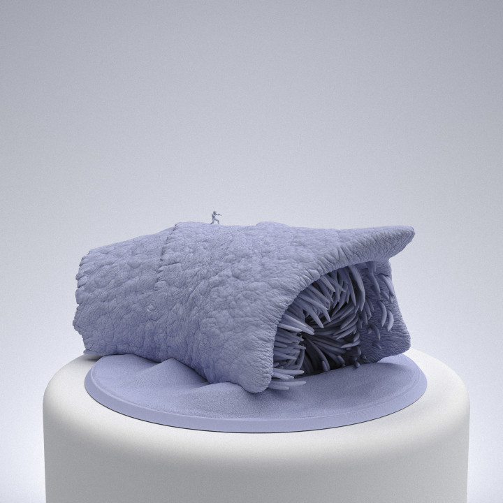 3D Printable Sandworm Rider Diorama by Imp3dsion