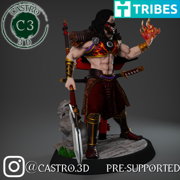 3D Printable Kagutsuchi - the God of Fire by Castro3D