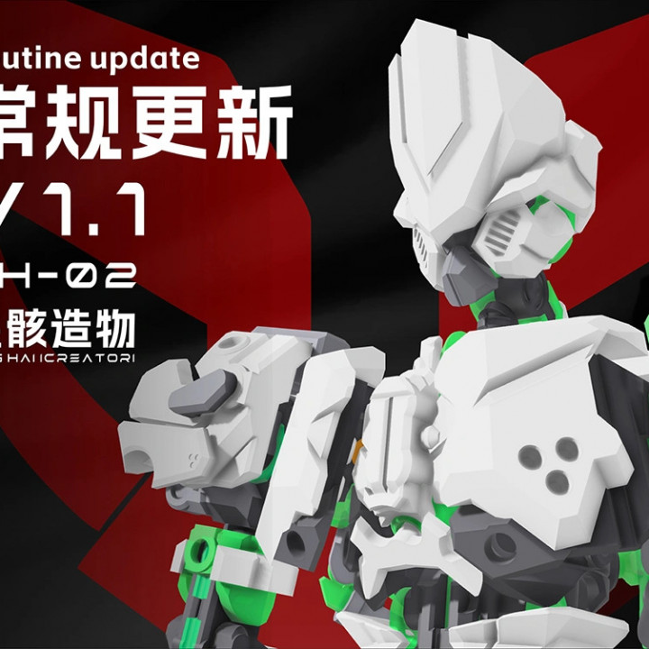 3D Printable SH-02 优化更新V1.1 Optimized V1.1 by XingHai icreatori —— 星骸造物