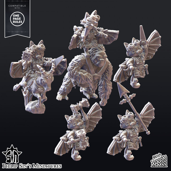 3D Printable Cat Folks of Merrowcove by Sin's Miniatures