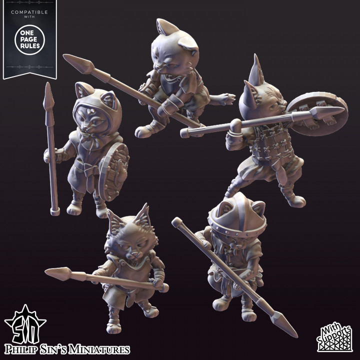 3D Printable Cat Folks of Merrowcove by Sin's Miniatures