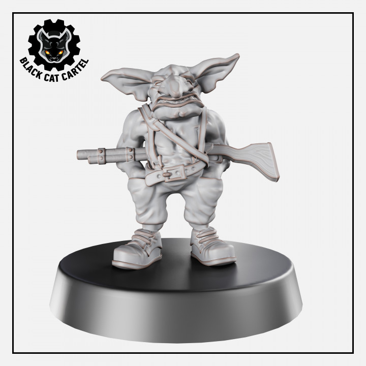 3D Printable Grot Militia by Black Cat Cartel