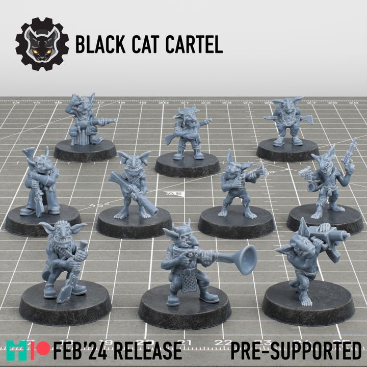 3D Printable Grot Militia by Black Cat Cartel